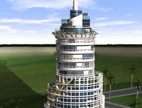 Amazing plans for a tower block with rotating penthouses and rotating ...